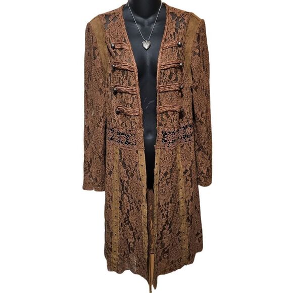 Sweaters | Steampunk Brown Lace Long Cardigan | Poshmark